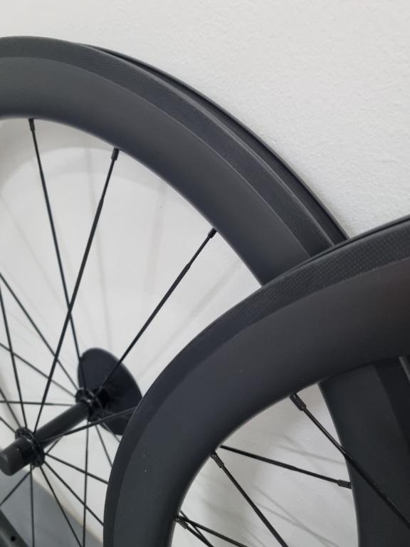 Carbon Wheelset Road Bike 50mm 700c 25c/23c Powerway R13 Loud Hub ...