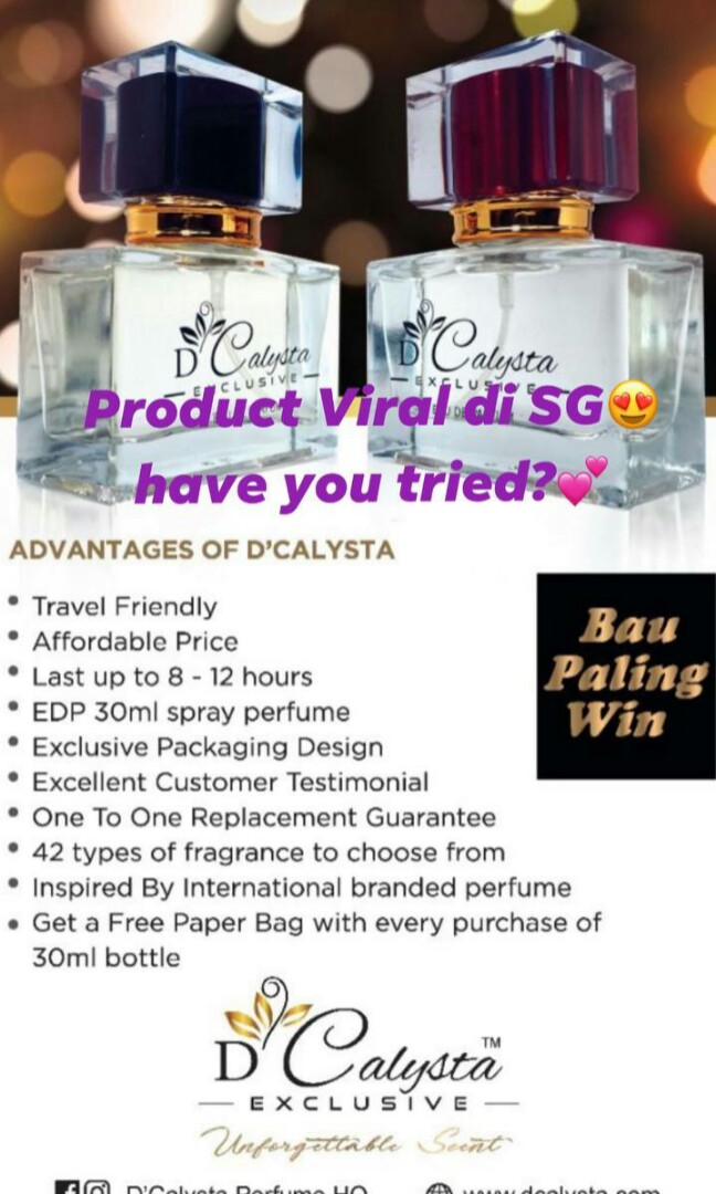D'Calysta, Beauty & Personal Care, Fragrance & Deodorants on Carousell