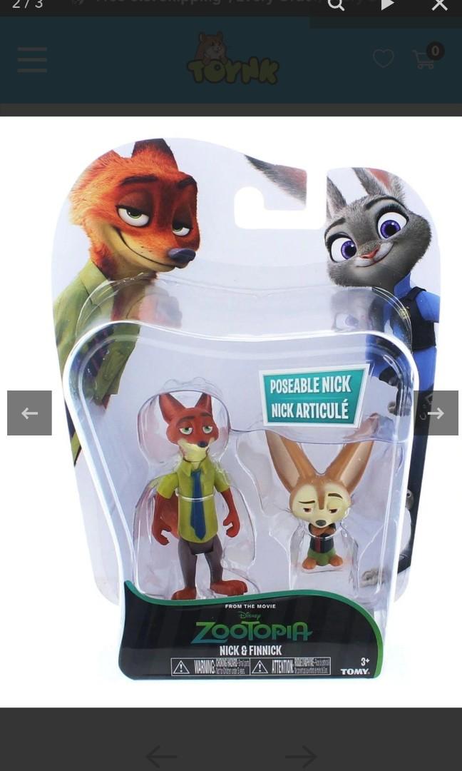 Disney Zootopia Character 2-Pack Nick & Finnick Figures, Toys ...