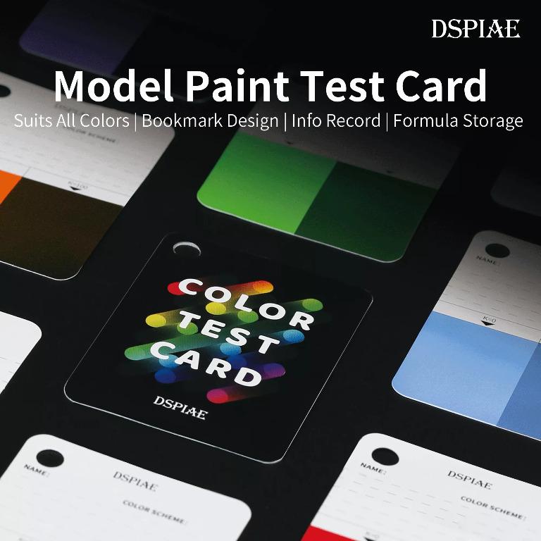 DSPIAE Model Paint Color Test Card, Hobbies & Toys, Stationery & Craft ...