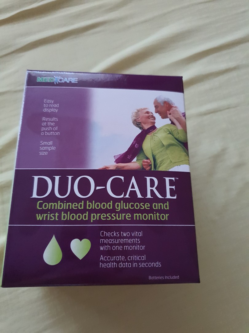 Duo care combined blood glucose and wrist blood pressure monitor ...