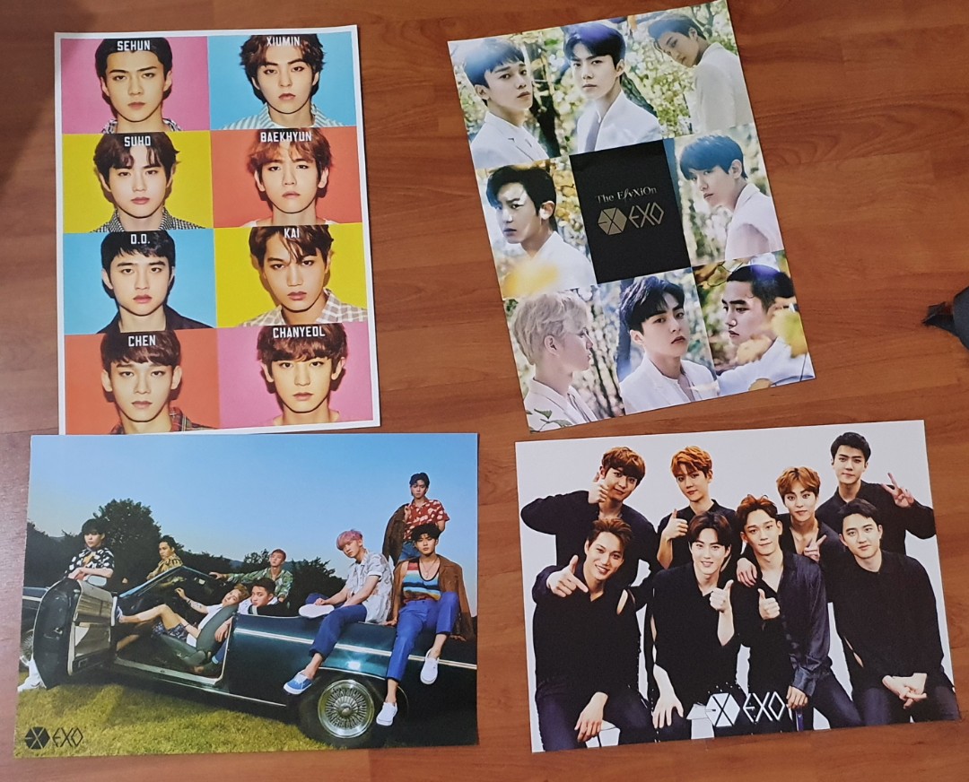 EXO posters, Hobbies & Toys, Memorabilia & Collectibles, K-Wave on ...