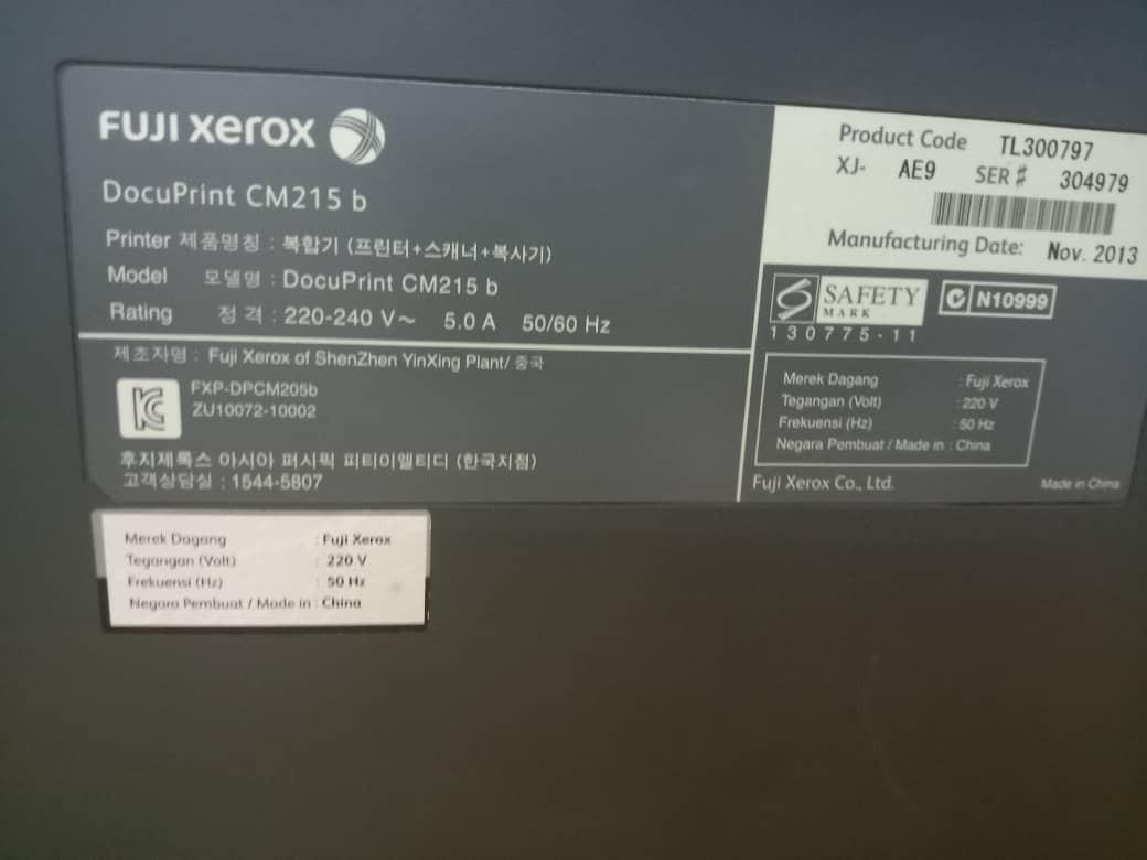 Fuji Xerox CM215b 3 in 1 Colour laserjet printer, Computers & Tech ...
