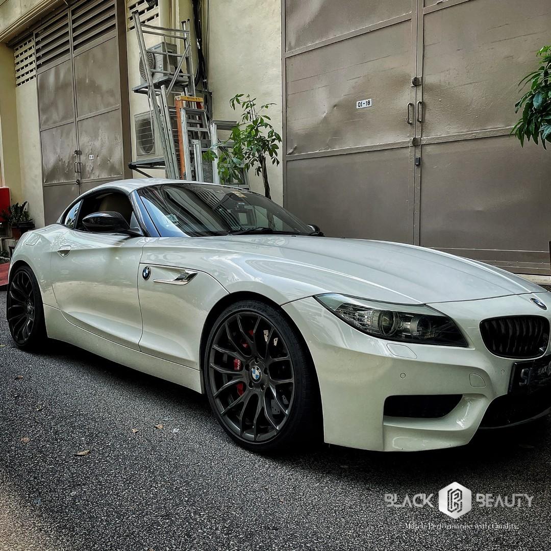 [Full Black] BMW Z4 Diamond Series Premium Leather Car Mat, Car ...