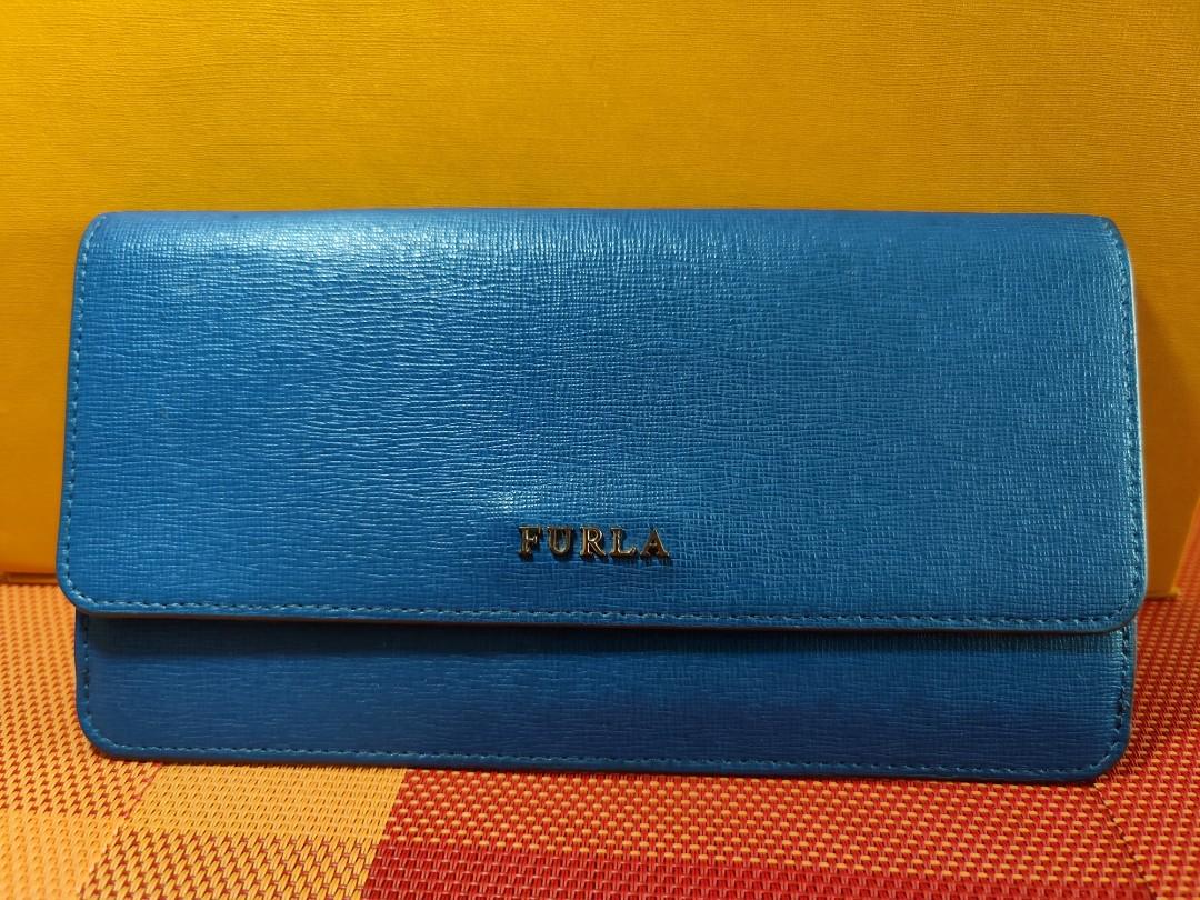 Furla Long Wallet (Coral Blue), Women's Fashion, Bags & Wallets ...