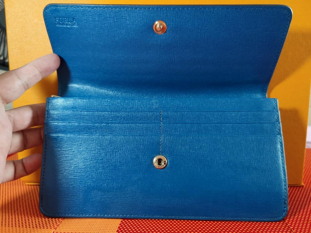 Furla Long Wallet (Coral Blue), Women's Fashion, Bags & Wallets ...