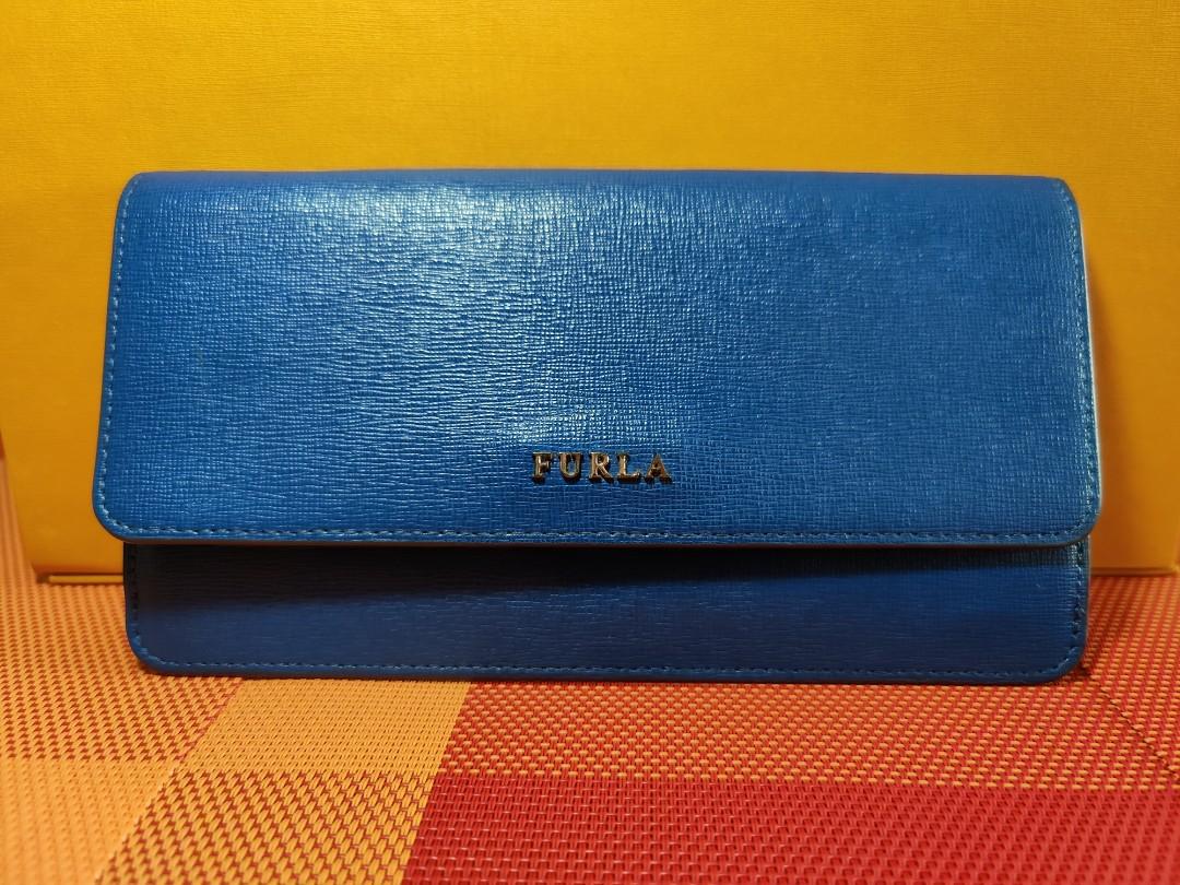Furla Long Wallet (Coral Blue), Women's Fashion, Bags & Wallets ...