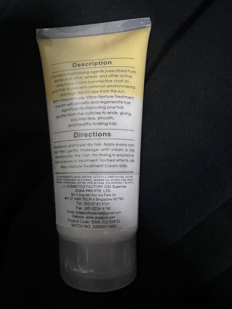 Hair Treatment Cream - Zoaa Vibrance, Beauty & Personal Care, Hair on ...