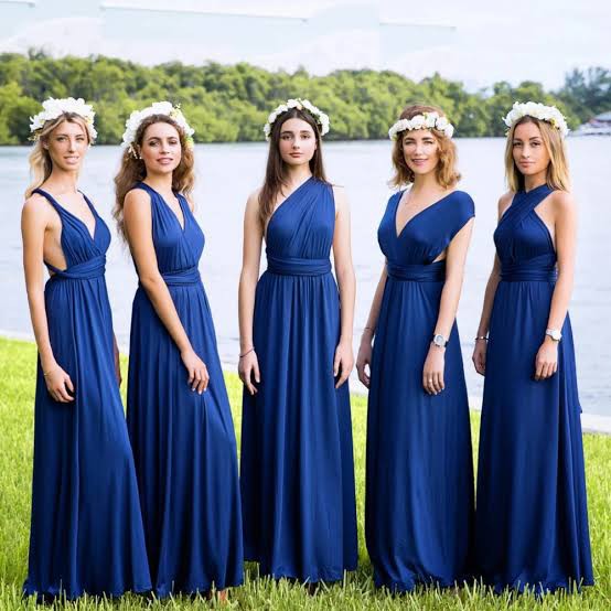 INFINITY DRESS - NAVY BLUE, Women's Fashion, Dresses & Sets, Evening ...