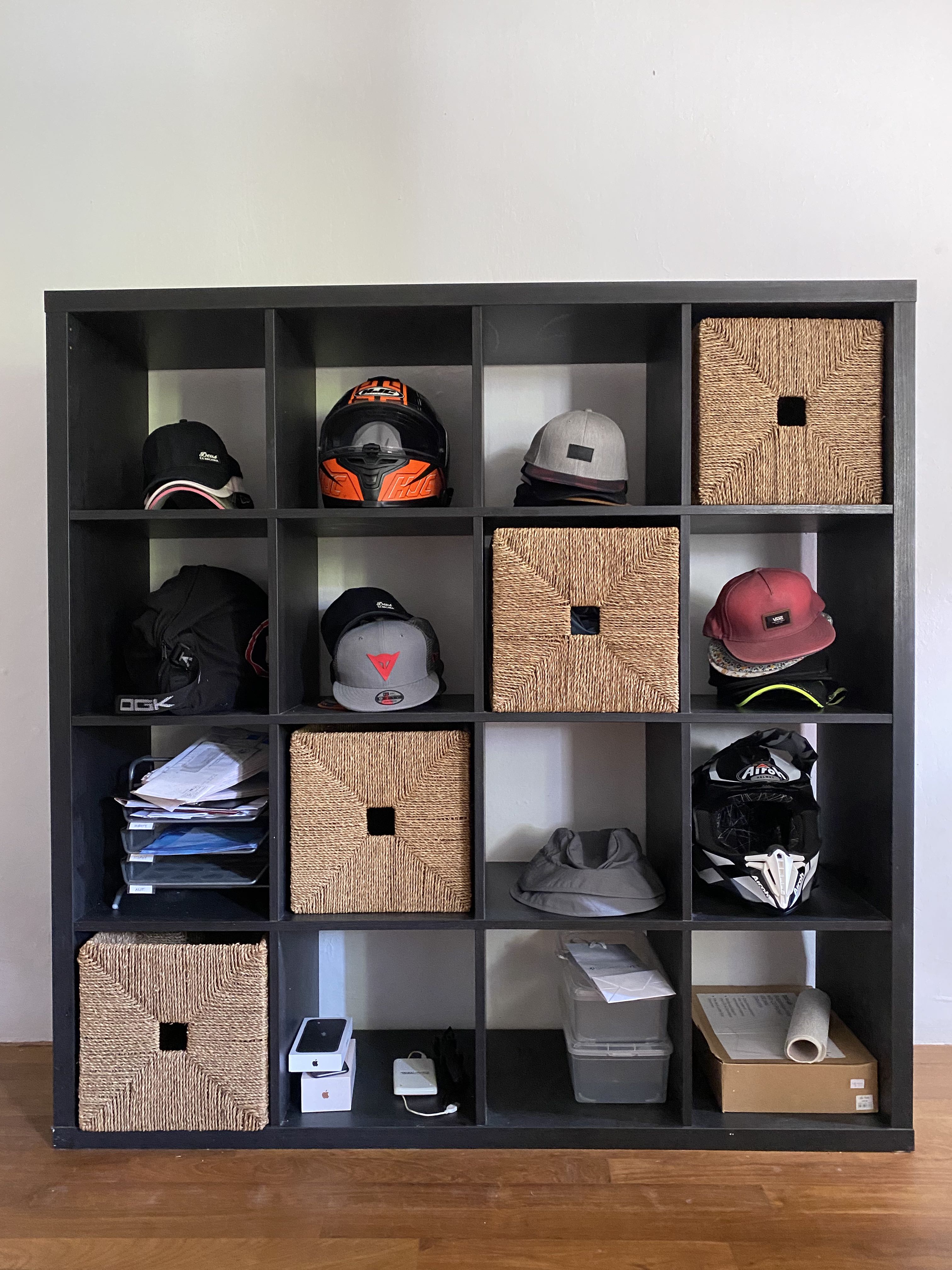 Kallax shelf with four knipsa baskets, Furniture & Home Living ...
