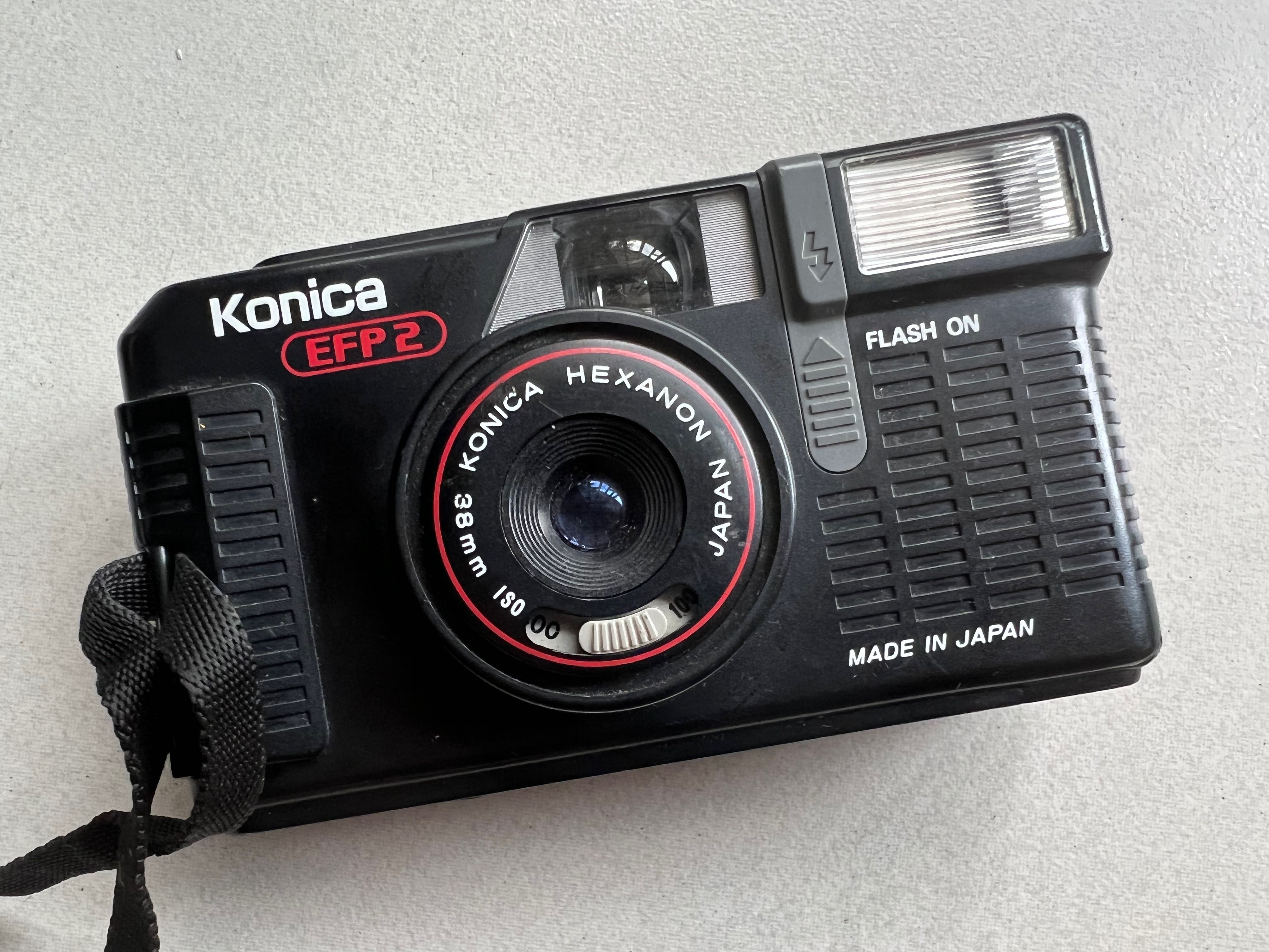 Konica EFP2 35mm film camera, Photography, Cameras on Carousell