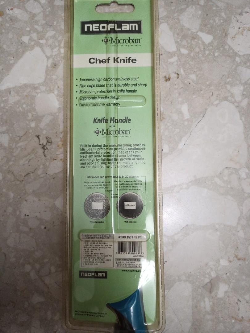 Microban neoflam chef knife, Furniture & Home Living, Kitchenware ...