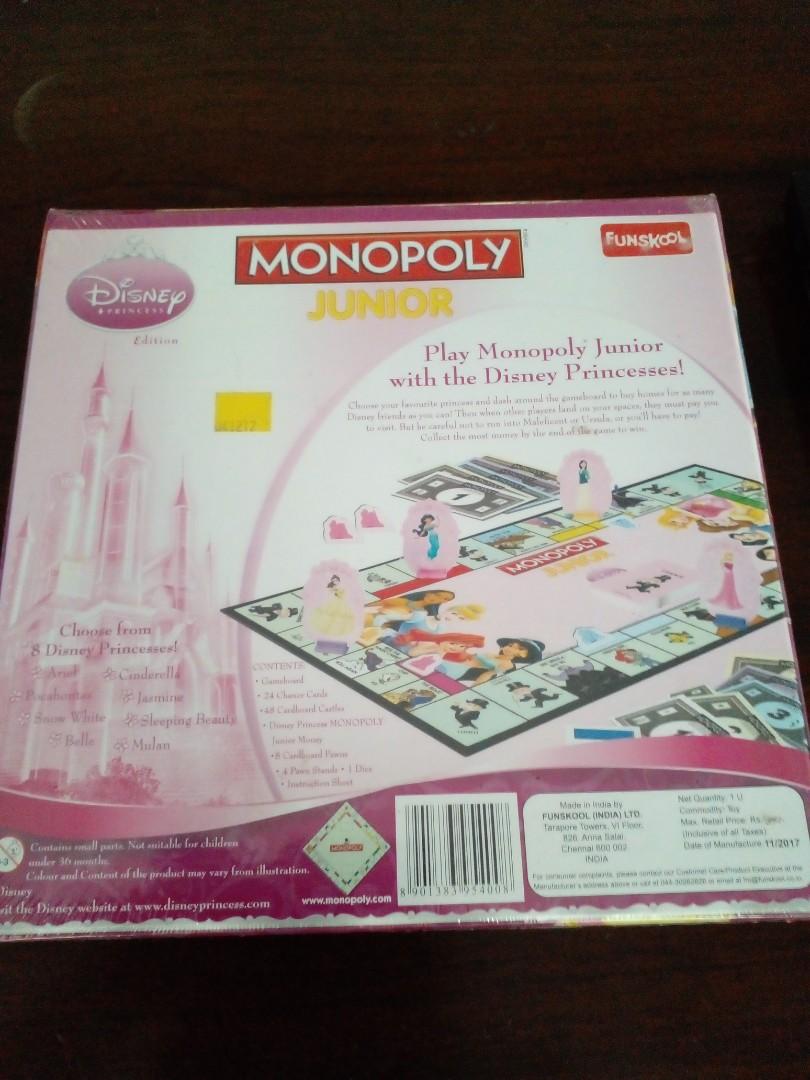 Monopoly Junior Disney Princess, Hobbies & Toys, Toys & Games on Carousell