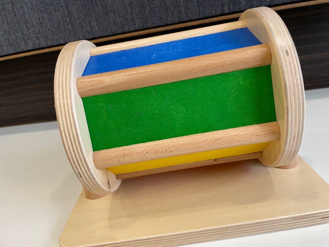 Montikids Montessori rolling drum toy, Babies & Kids, Infant Playtime ...