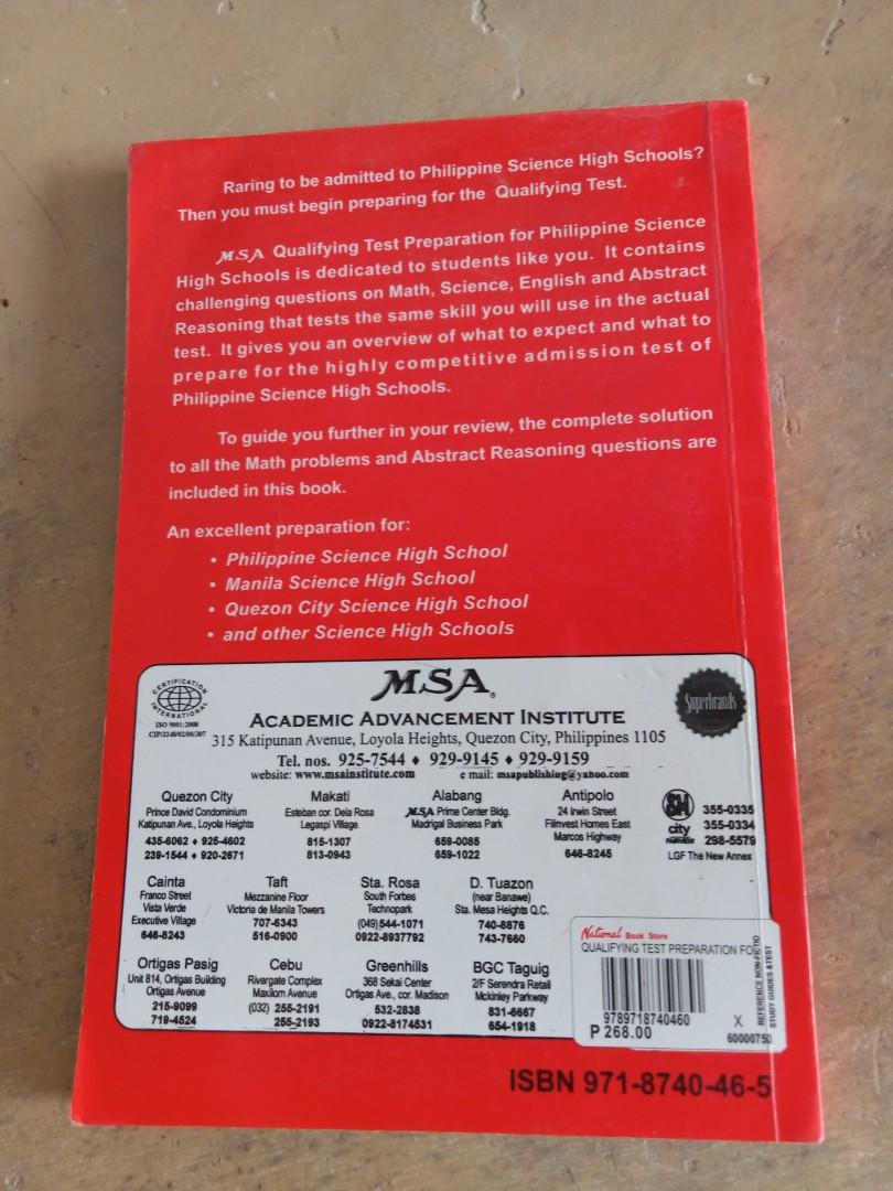 Msa Philippine Science High school reviewer, Hobbies & Toys, Books ...