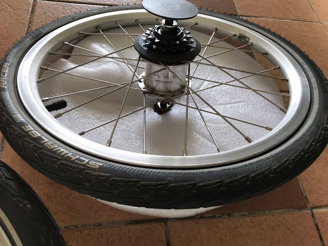 Nov 2020 Brompton wheels w tyres BWR 3 speed internal hub wide ratio 6 ...