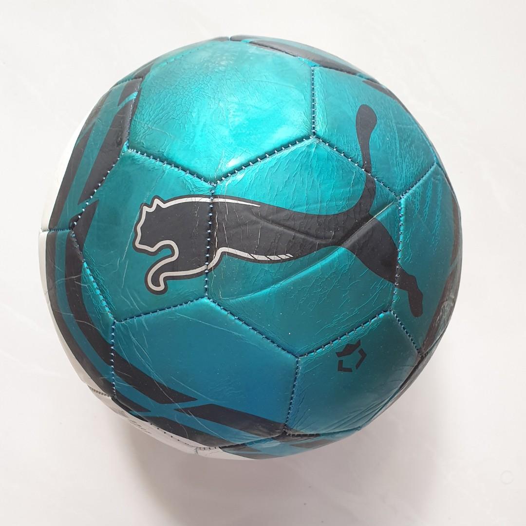 NUS PUMA Soccer Ball Football (Metallic Blue White Black), Sports ...