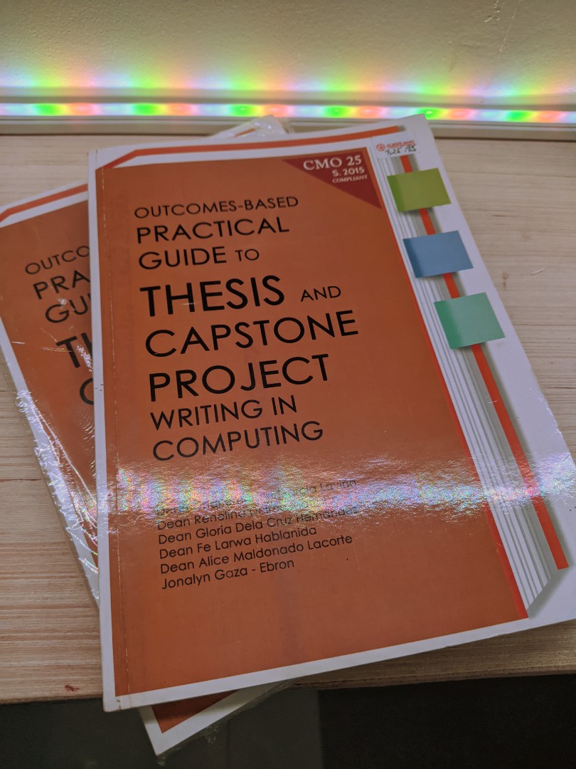 Outcomes Based Practical Guide To Thesis And Capstone Project Writing In Computing Book Hobbies