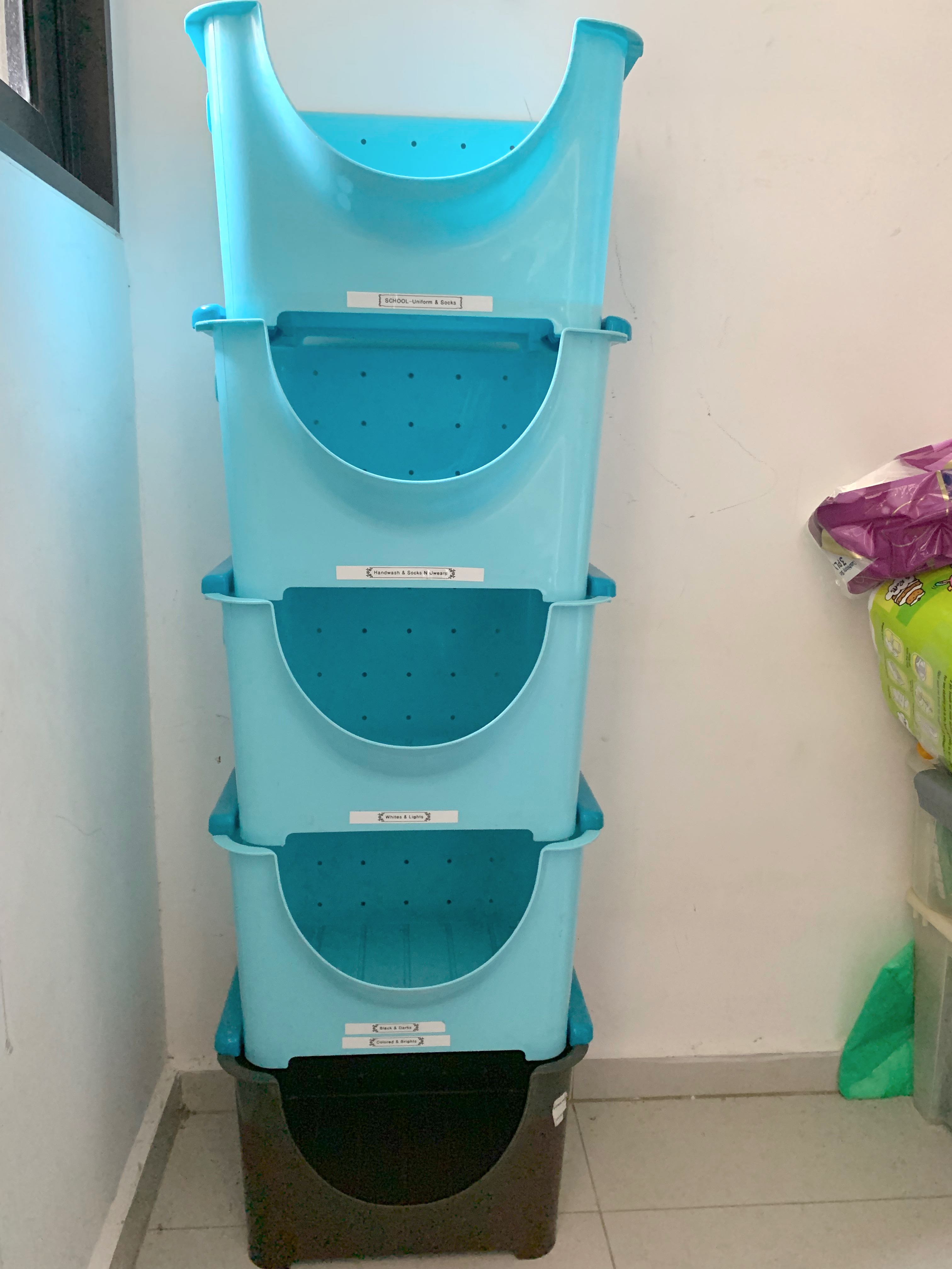 Plastic Stacking Storage units, Furniture & Home Living, Furniture ...