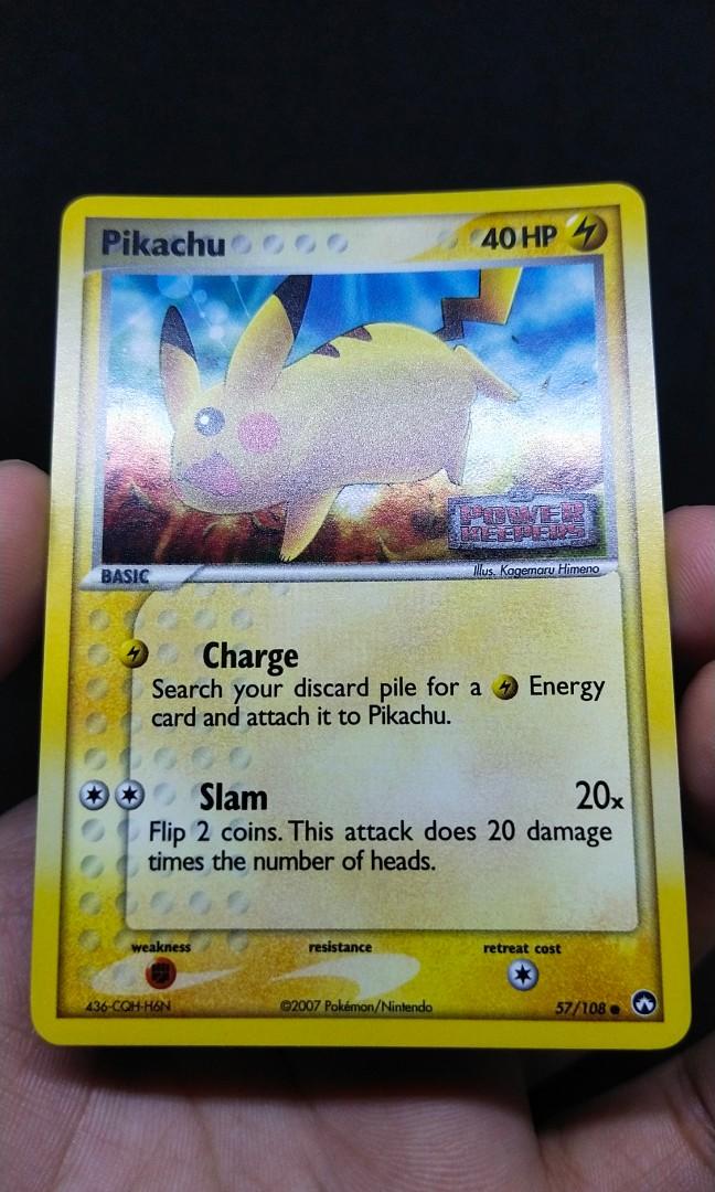 Pokemon Card - PIKACHU #57 - REVERSE FOIL (EX POWER KEEPERS) YEAR 2007 ...