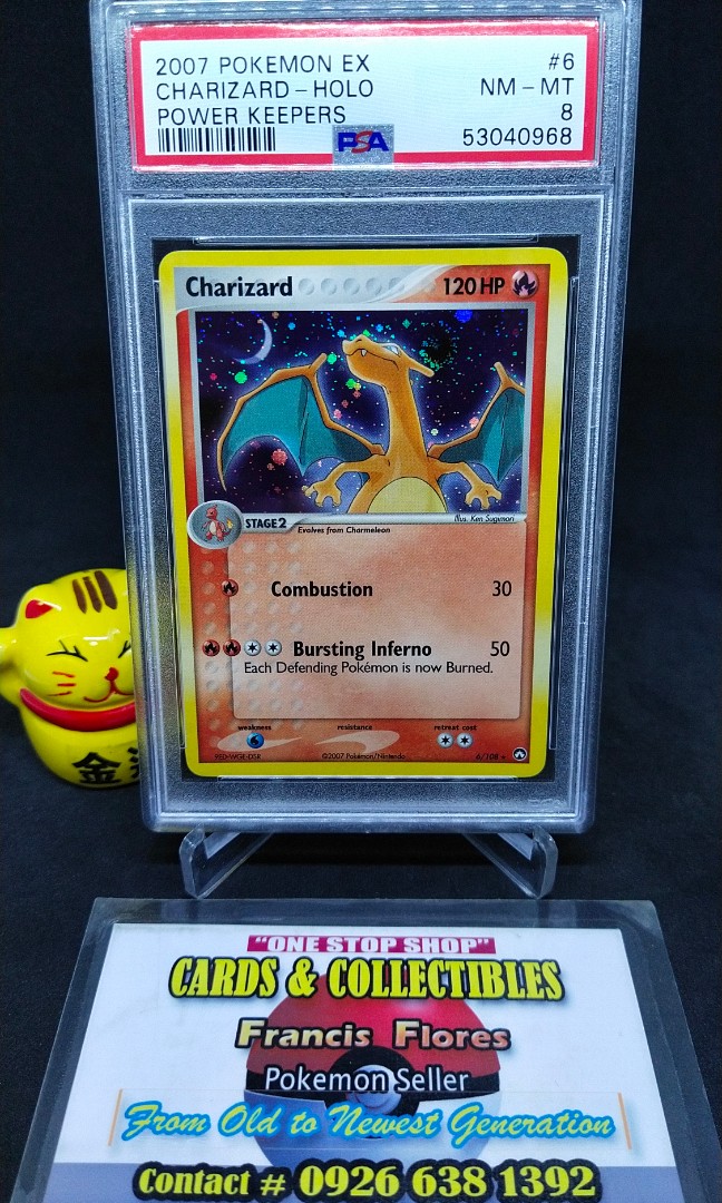Pokemon GRADED Card - PSA 8: CHARIZARD #6 - HOLO (EX POWER KEEPERS ...