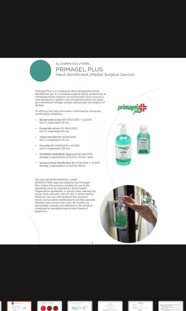 Primagel Plus Sanitiser Sanitizer, Beauty & Personal Care, Sanitisers ...