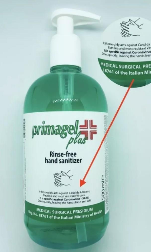 Primagel Plus Sanitiser Sanitizer, Beauty & Personal Care, Sanitisers ...