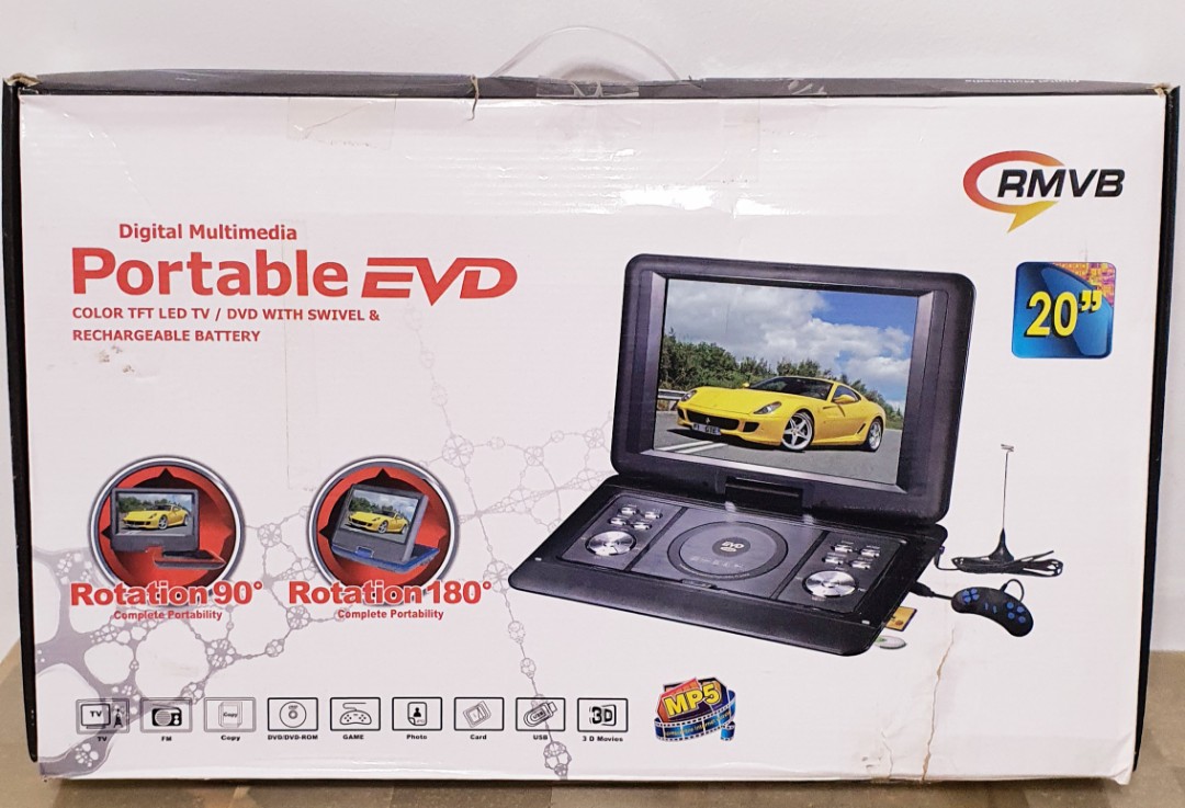 RMVB 20/21 INCH Digital Multimedia Portable EVD Colour TFT LED TV/DVD ...