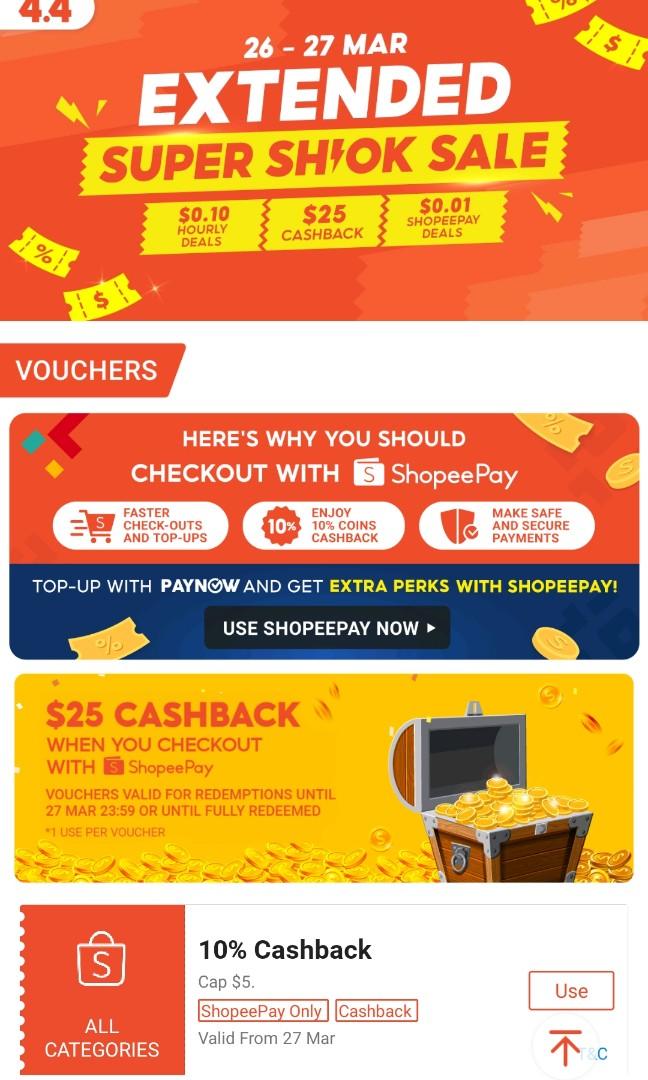 Shopee $5 e vouchers, Tickets & Vouchers, Vouchers on Carousell