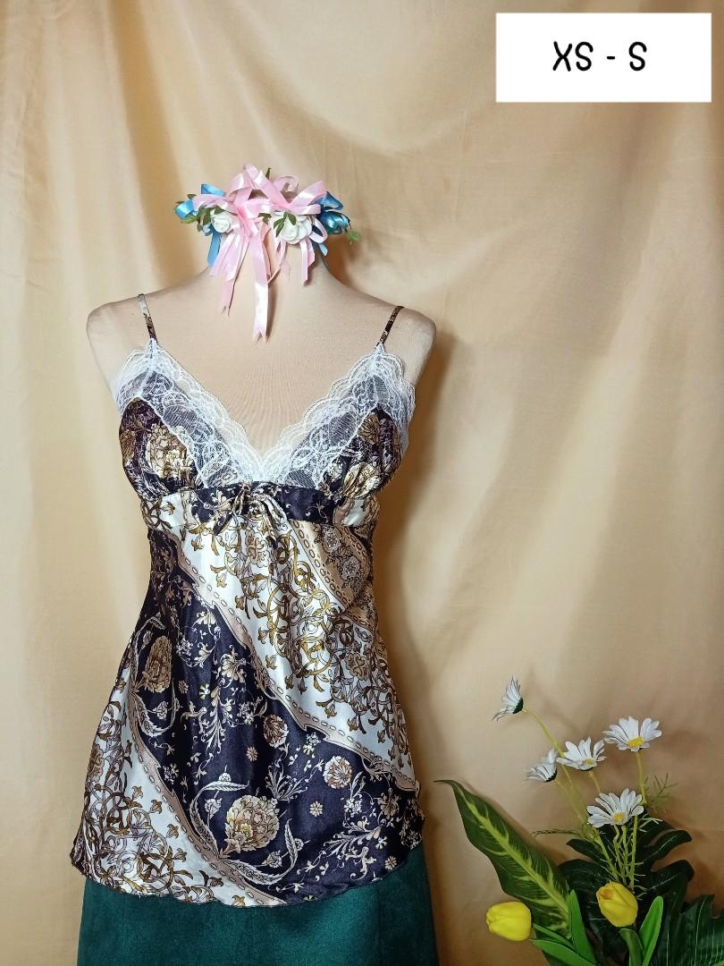 Silk String Tops, Women's Fashion, Tops, Sleeveless on Carousell