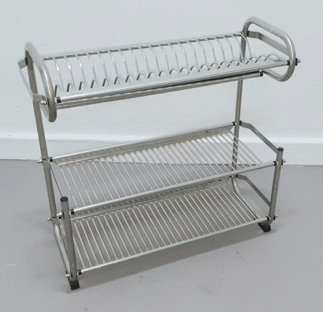 Stainless Steel Kitchen Basin Plate Bowl Organizer Organization Wash ...