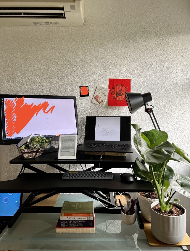 Standing desk extender, Furniture & Home Living, Furniture, Tables ...