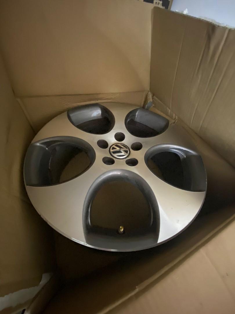 VW ORIGINAL DETROIT RIMS 18", Car Accessories, Tyres & Rims on Carousell