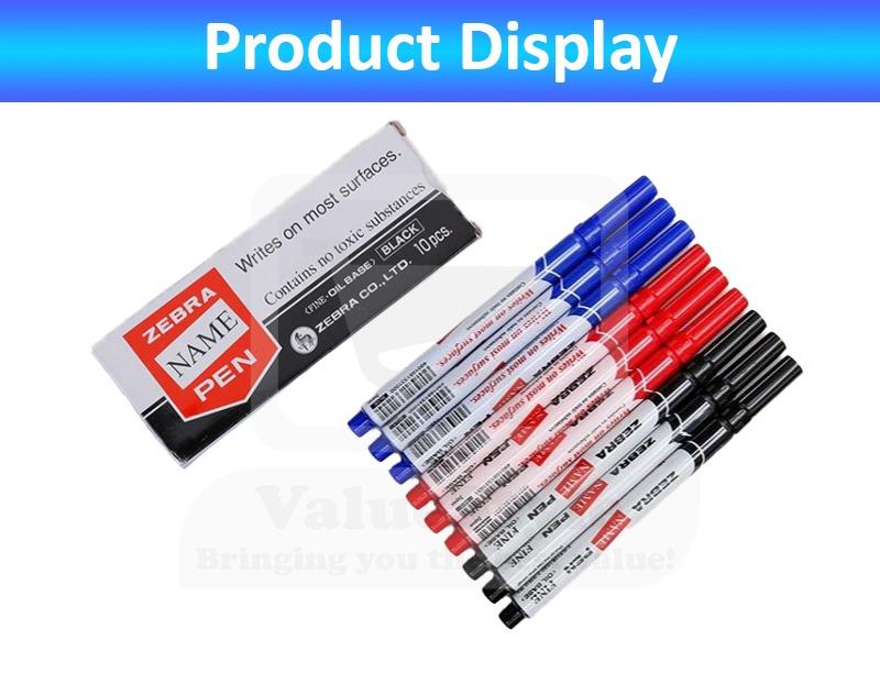 Zebra Name Pen / Permanent Marker / Fine Tip / Marker / Writing ...