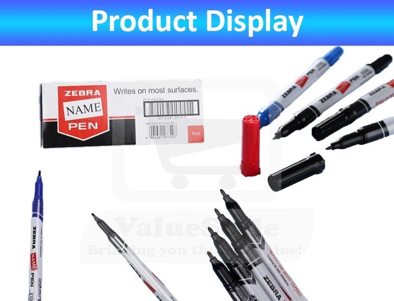 Zebra Name Pen / Permanent Marker / Fine Tip / Marker / Writing ...