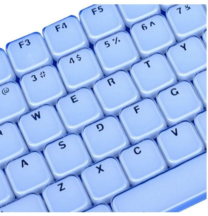 104 Keys Low Profile Crystal Edge Keycaps for Mechanical Keyboard ...