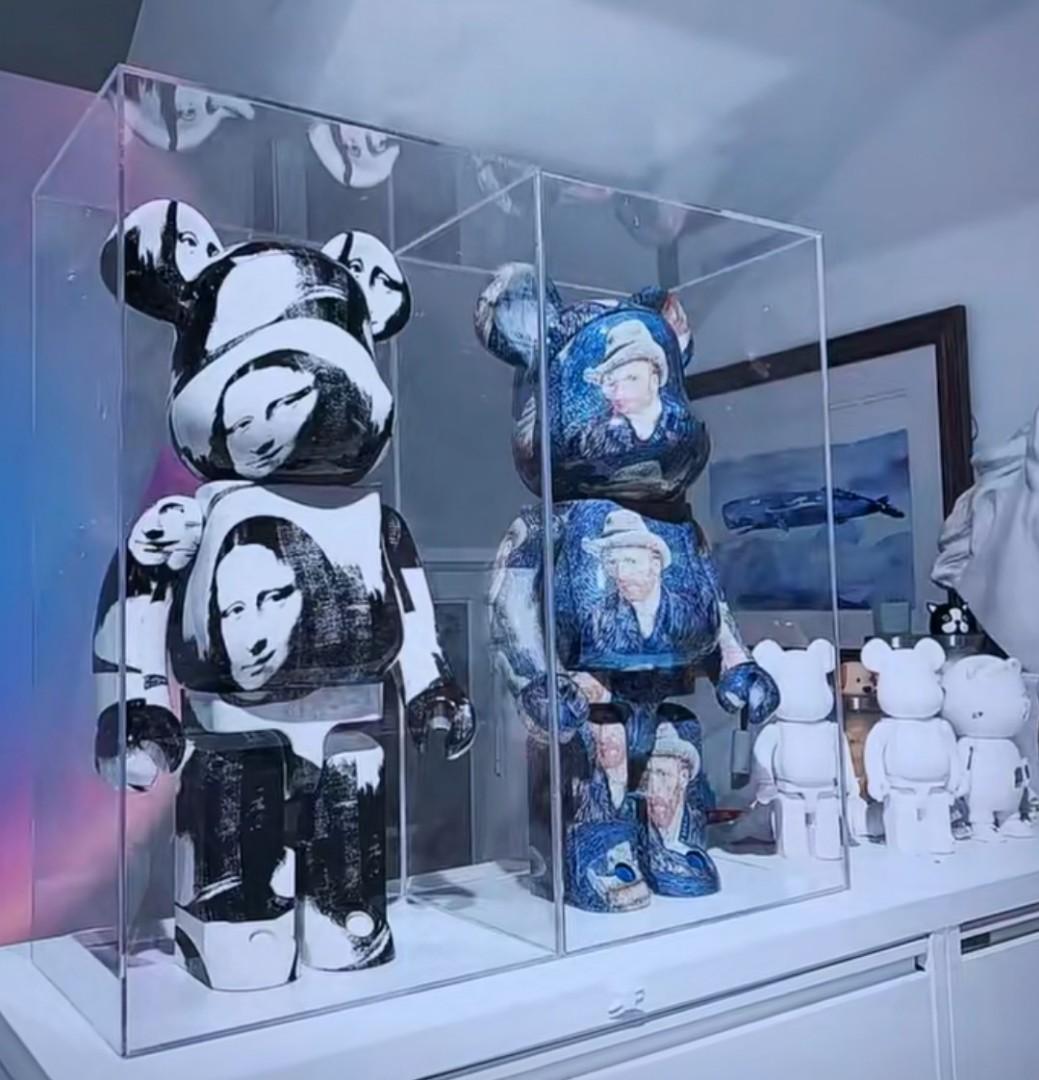 400% Acrylic Bearbrick Display Case, Hobbies & Toys, Stationery & Craft ...