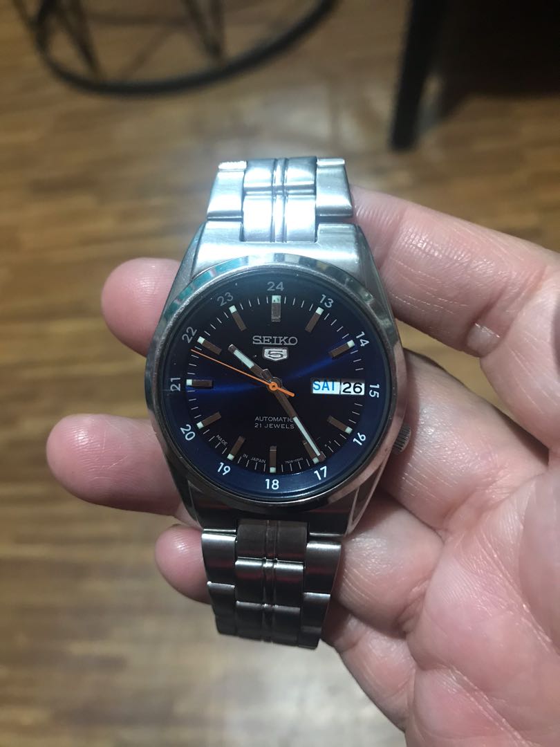 Authentic Seiko 5 Kinetic Automatic Mens Watch 21 Jewels, Men's Fashion ...