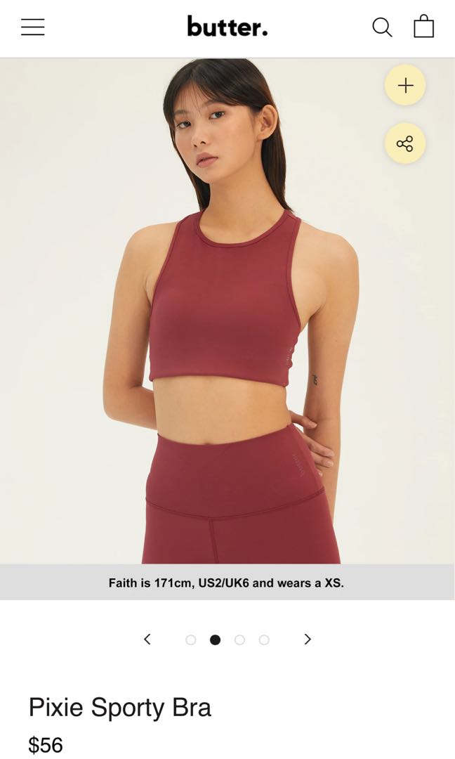 butter pixie sporty bra, Women's Fashion, Activewear on Carousell