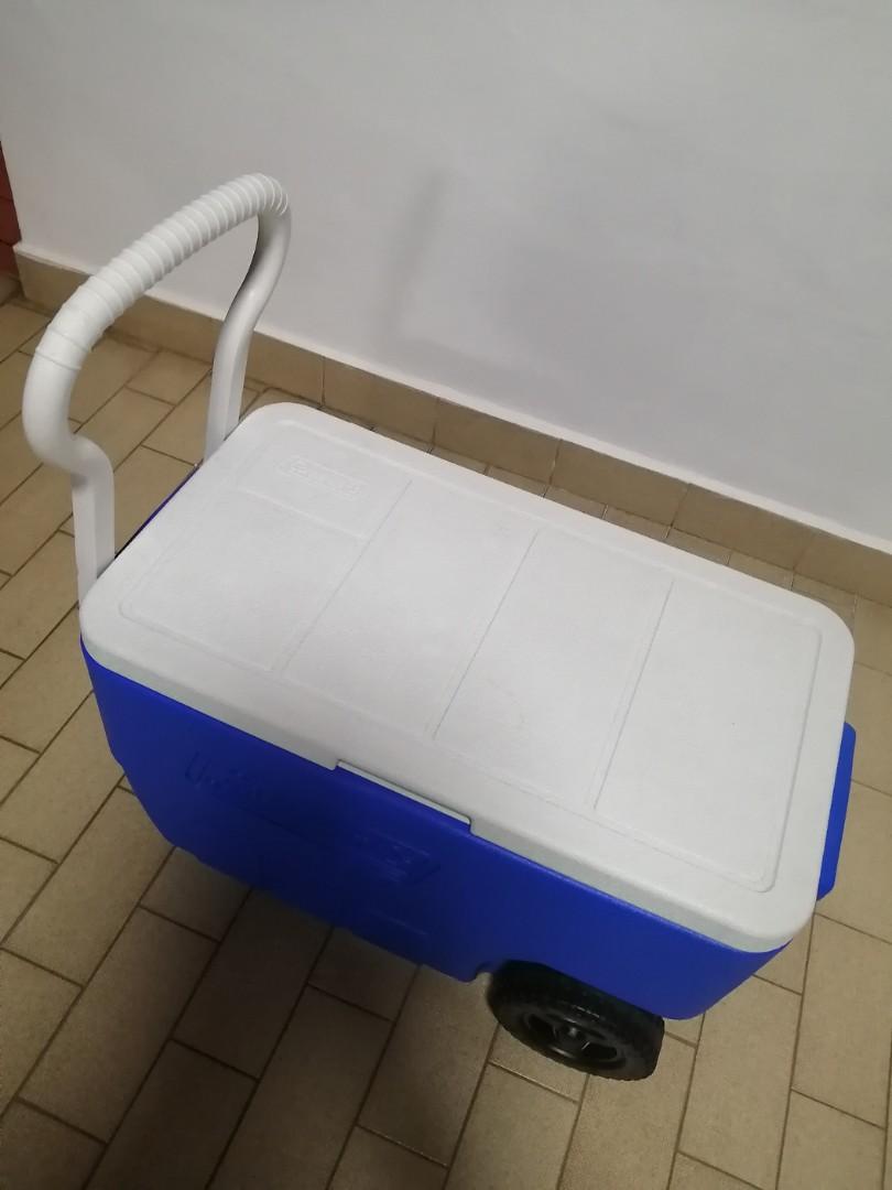 Coleman Wheeled Cooler Box, Sports Equipment, Hiking & Camping on Carousell