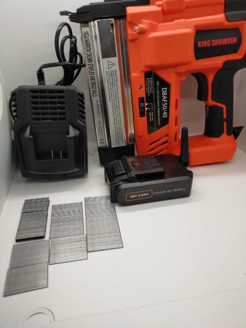 Cordless Staple/Nail Gun with Battery, King Showden 2 in 1 Cordless ...