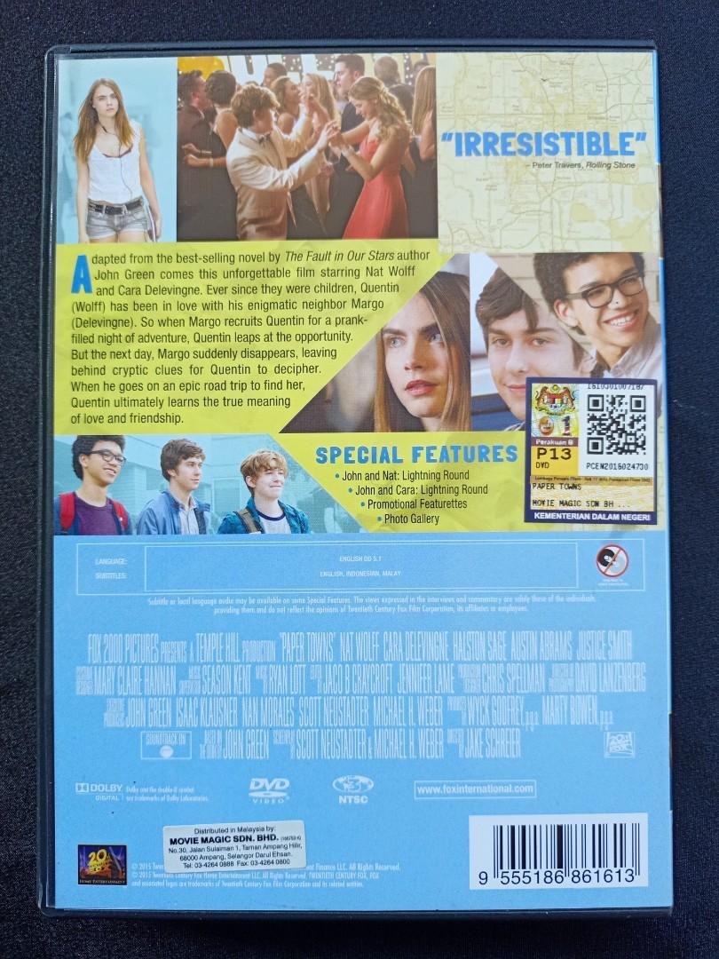 DVD Paper Towns, Hobbies & Toys, Music & Media, CDs & DVDs on Carousell