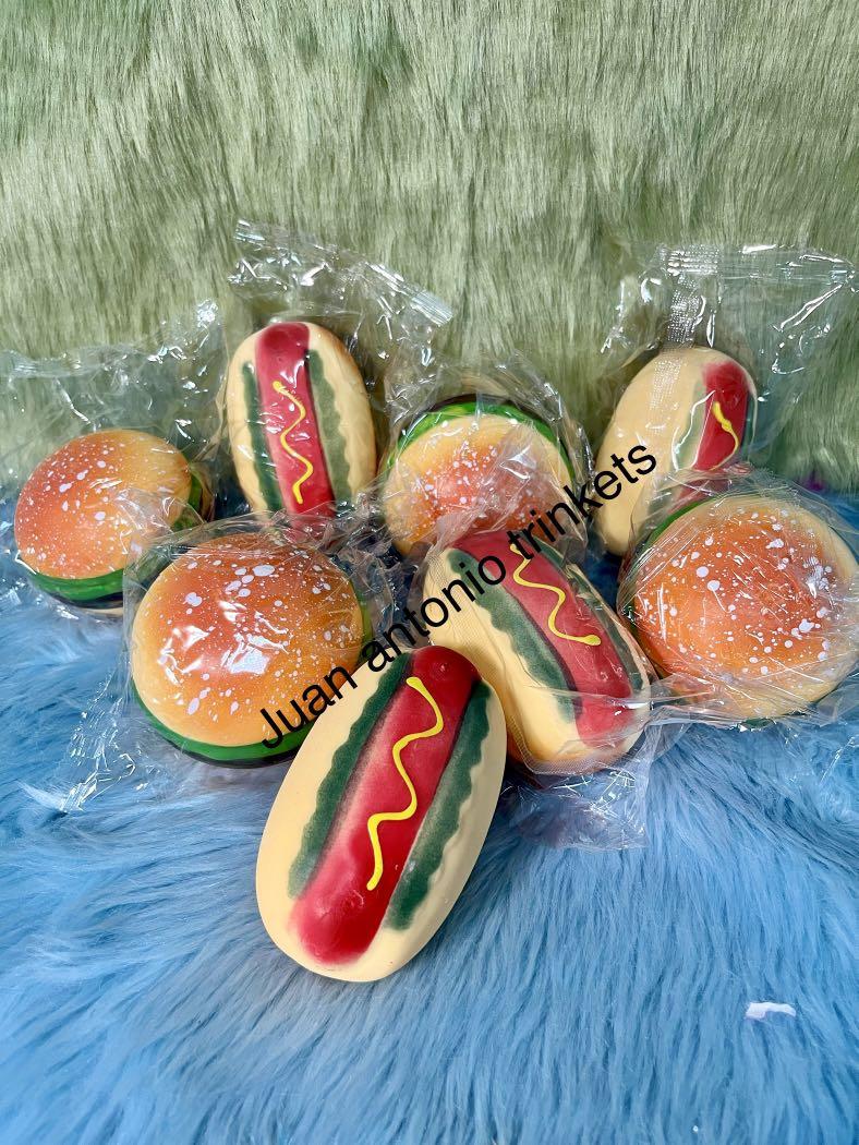Fast break burger & hotdog Stress Balls Fidget Toys Rebound Pinch ...