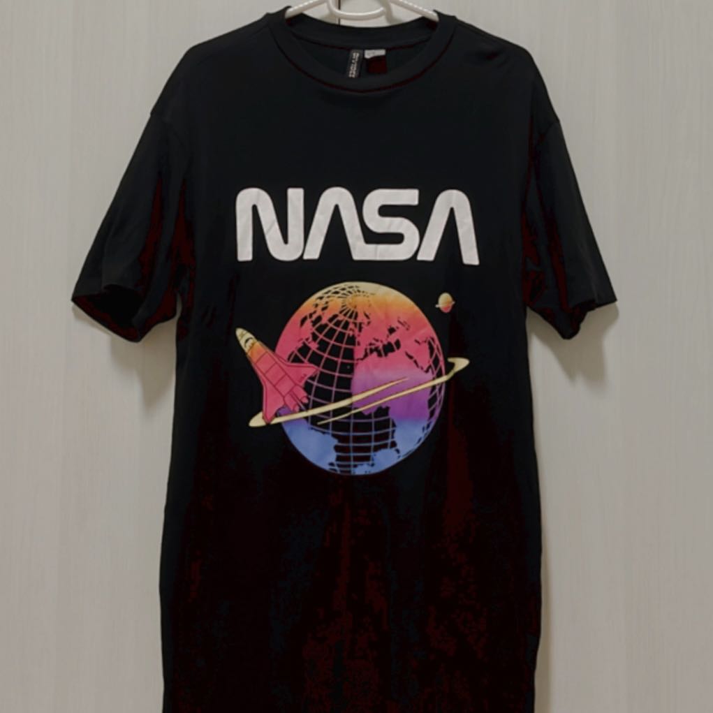 H&M black NASA shirt dress, Women's Fashion, Dresses & Sets, Dresses on ...