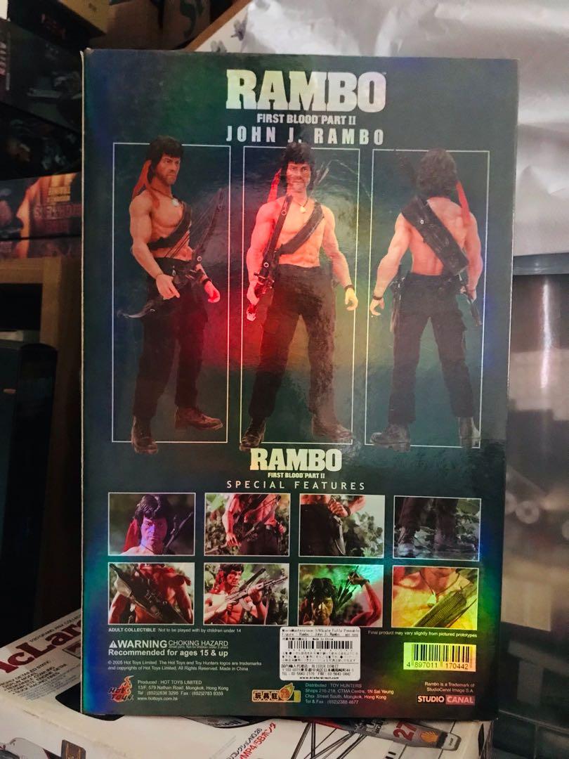 絕版全新日版Hottoys Rambo FIRST BLOOD PART II , 興趣及遊戲, 玩具 & 遊戲類 - Carousell