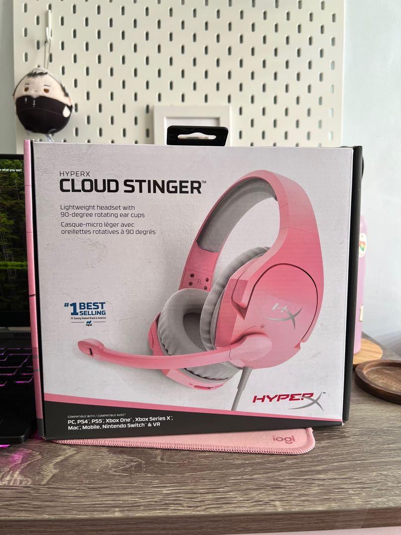 HyperX Cloud Stinger Pink, Audio, Headphones & Headsets on Carousell