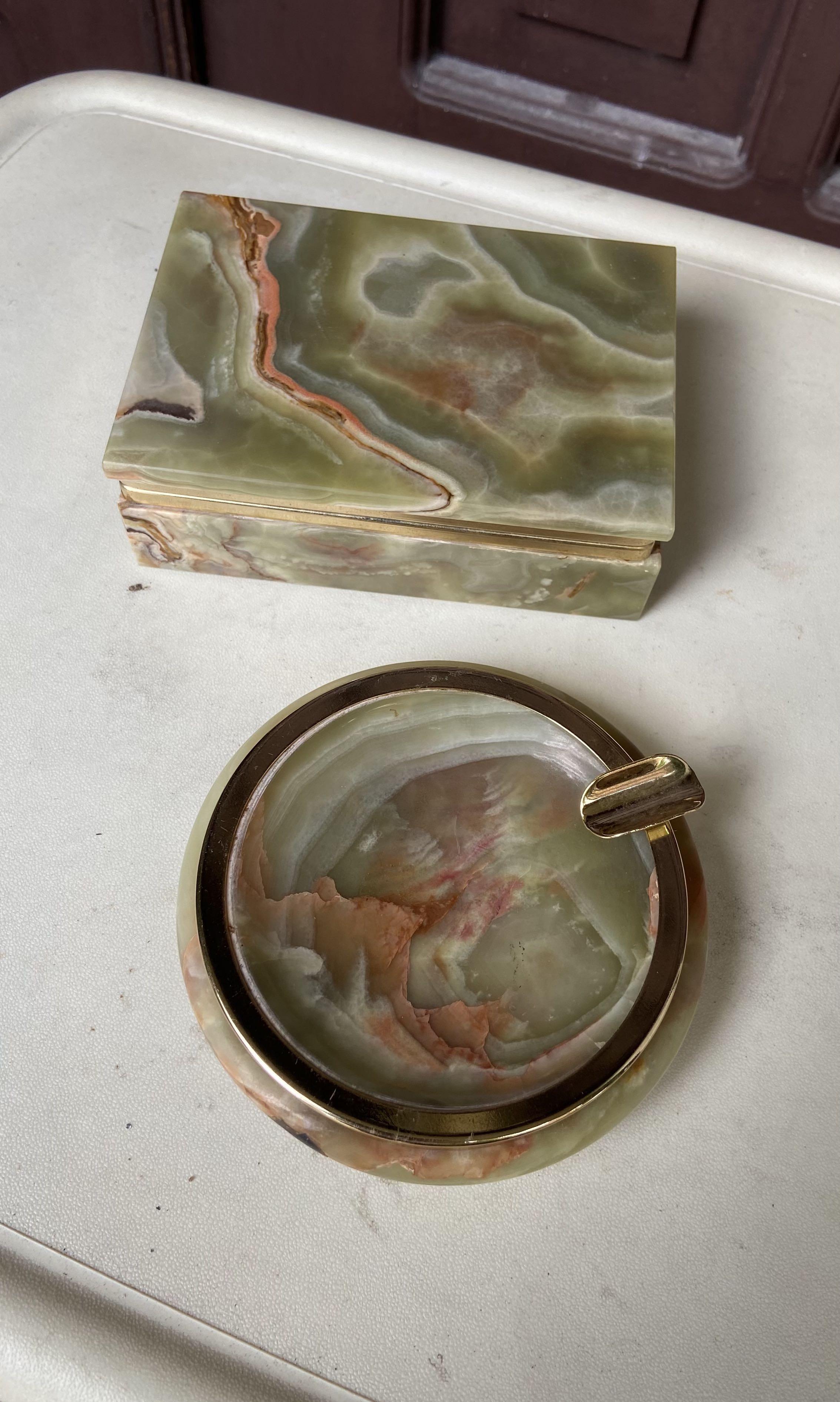 Vintage Italian Onyx Cigarette Case and Ashtray, Hobbies & Toys ...