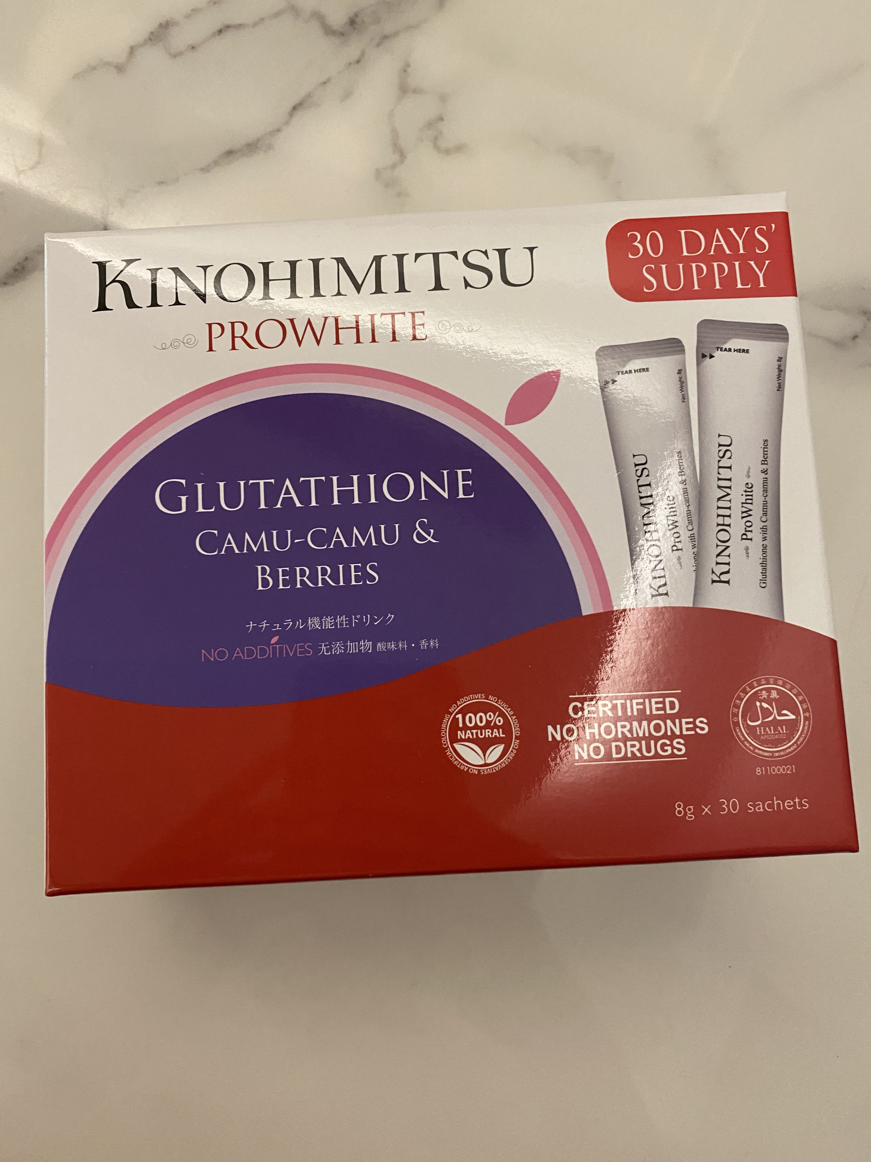 Kinohimitsu Prowhite 8G X 30 Sachets, Health & Nutrition, Health ...