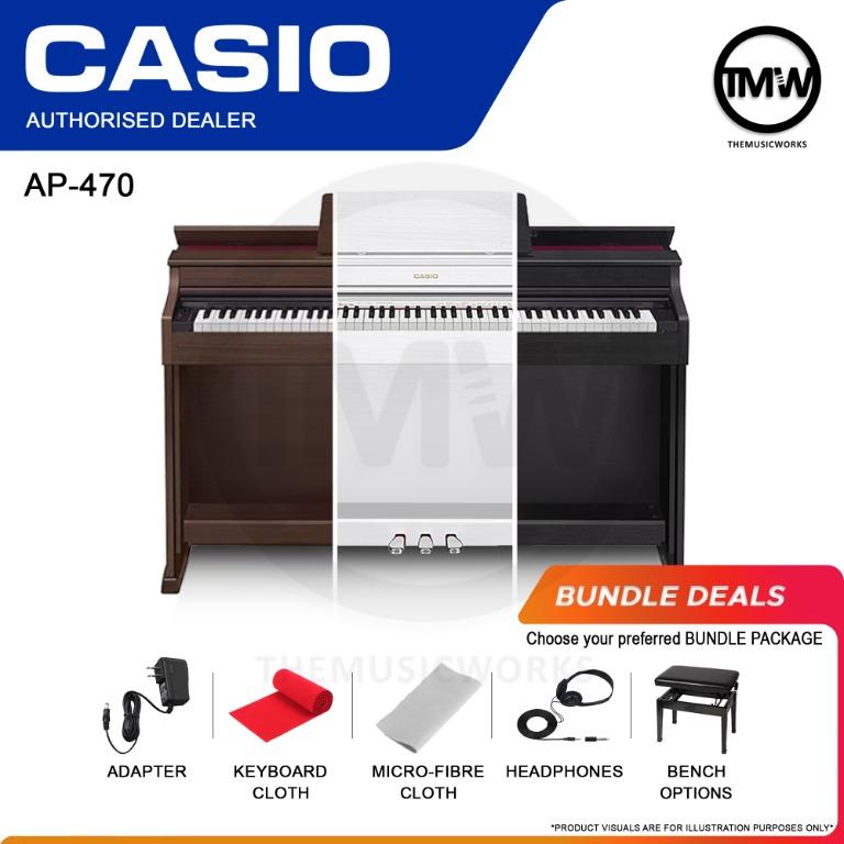 Casio Digital Piano AP-470 88 Keys Black/Brown/White [NEW READY STOCK], Hobbies & Toys, Music ...
