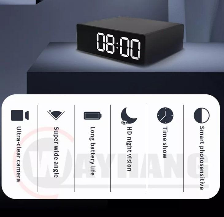 Lookcam APP 1080P Night Vision Hidden Spy Secret Wall Alarm Clock ...